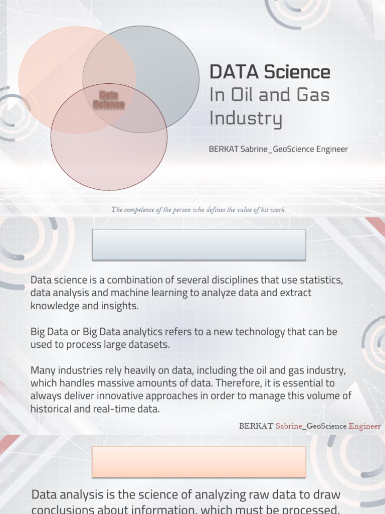Data Science Applications in Oil & Gas | PDF | Microsoft Access | Databases
