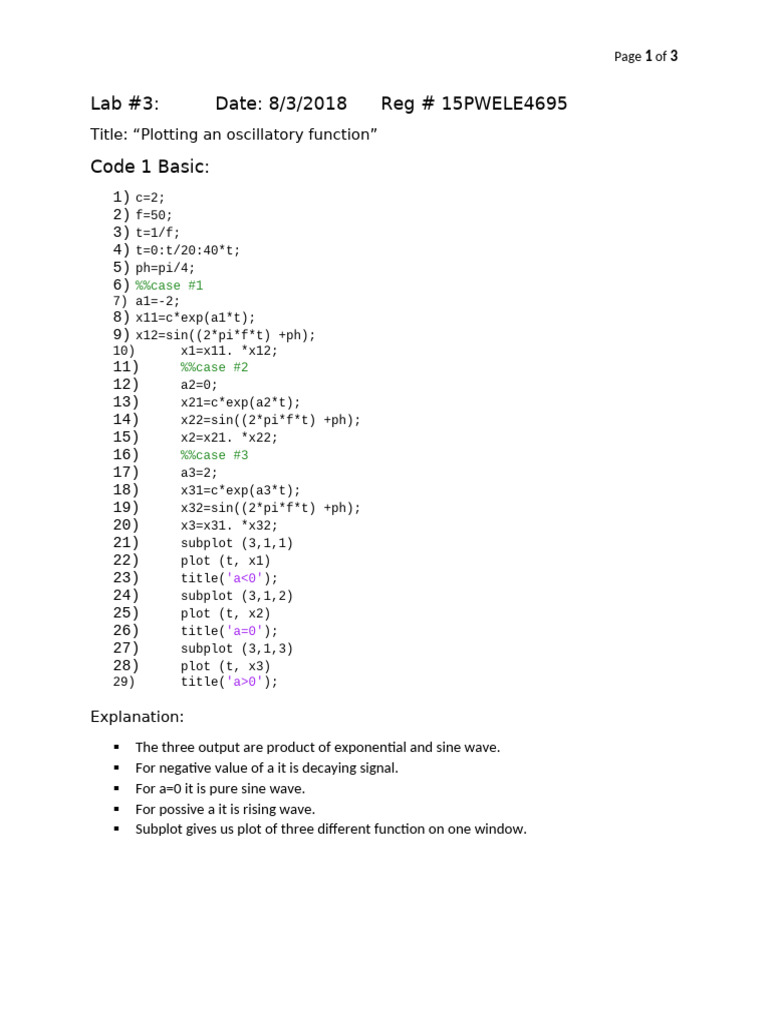 Lab#3 | PDF | Teaching Methods & Materials