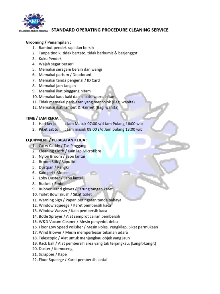 Sop Grooming CS | PDF | Griya & Taman