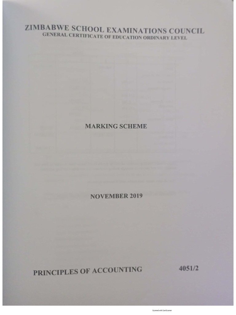 Principles of Accounts November 2019 Paper 2 Solutions (1) | PDF