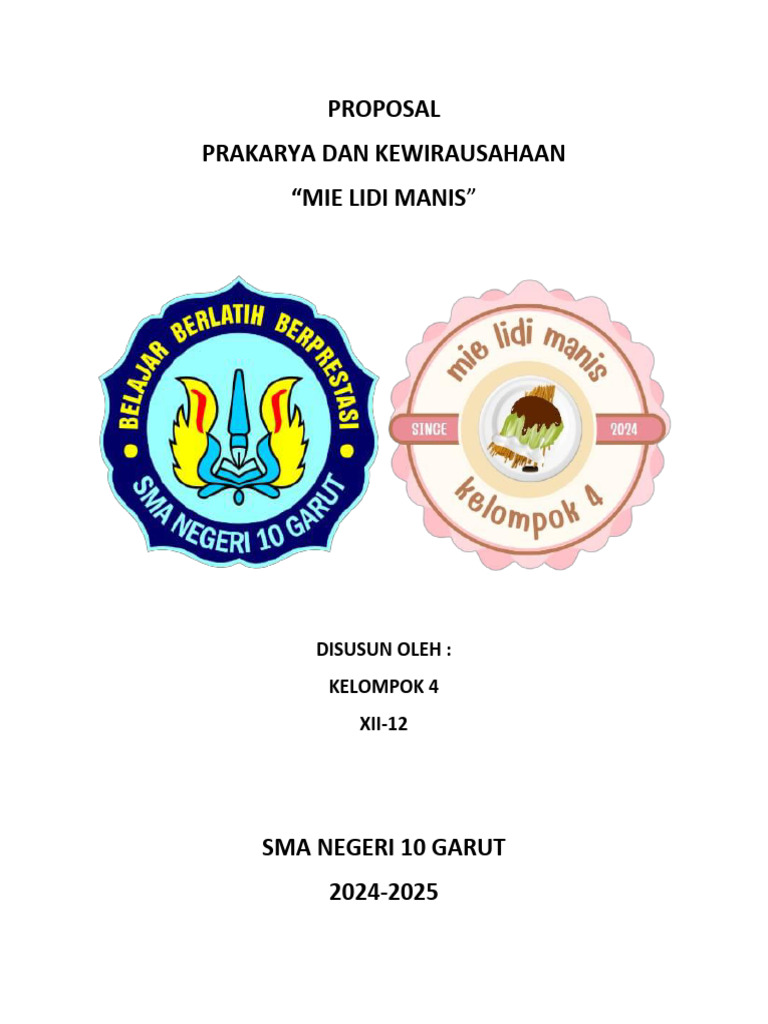 Usaha Mie Lidi Manis: Proposal Kewirausahaan | PDF | Bisnis | Memasak ...