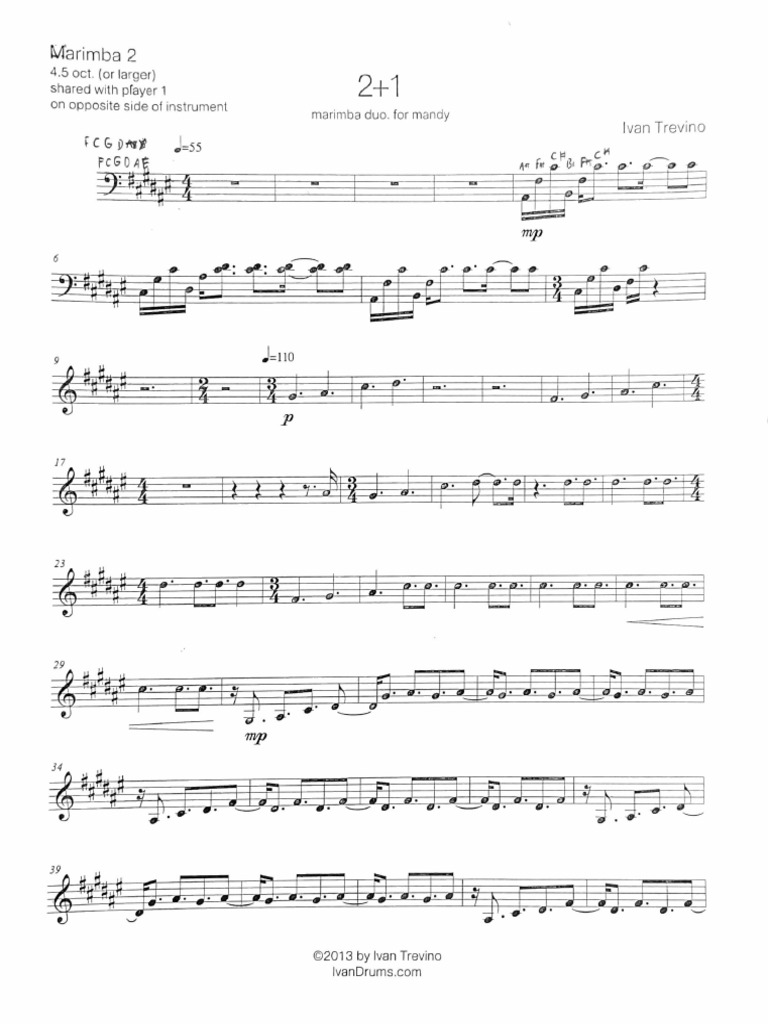 2+1 - Marimba 2 | PDF
