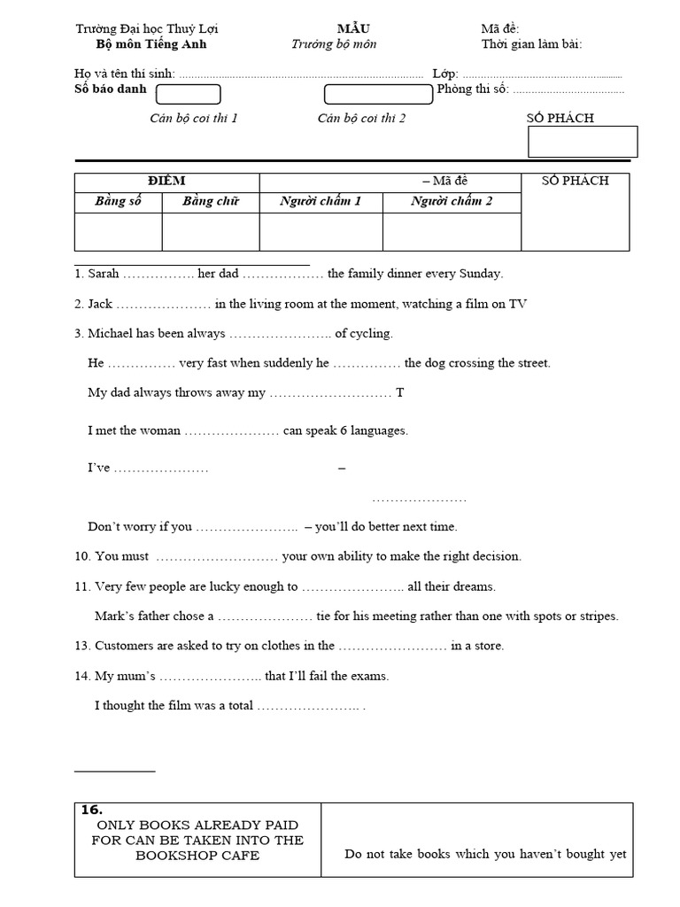 TA1-K61-Final Sample Test | PDF