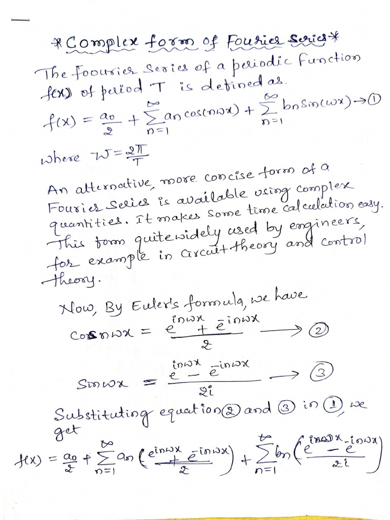Complex Fourier Notes | PDF