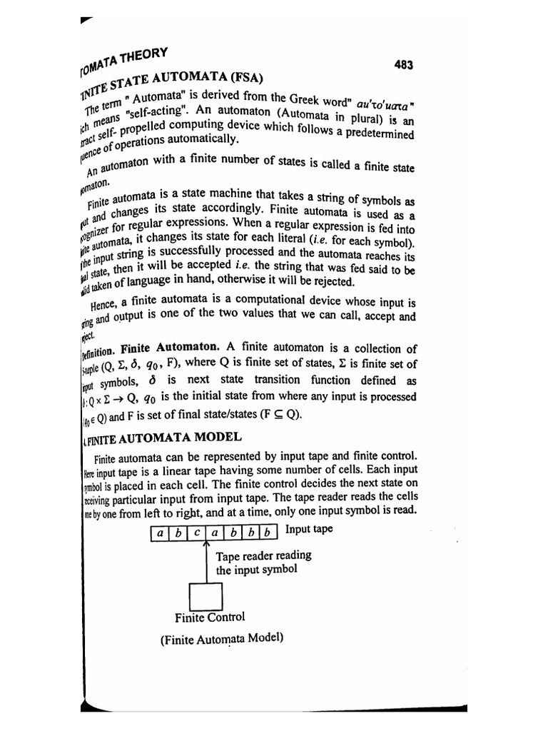 Automata Thoery | PDF