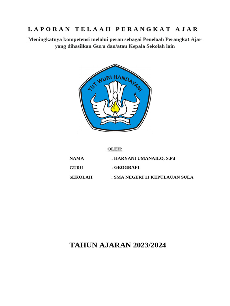 Telaah Perangkat Ajar Guru Geografi | PDF