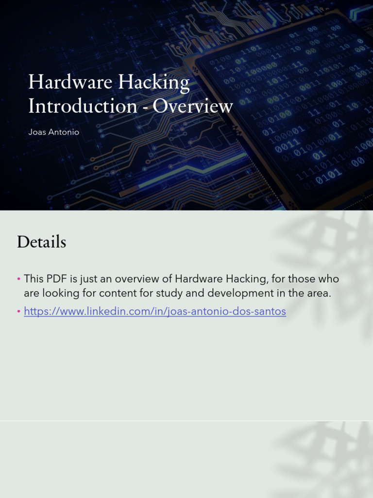 Hardware Hackn Introductn - Overview | PDF | Computer Engineering | Computer Hardware