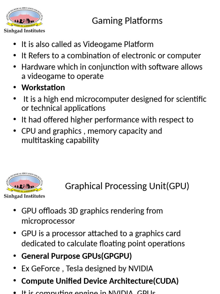 Overview of Gaming Platforms and NVIDIA Workstations | PDF
