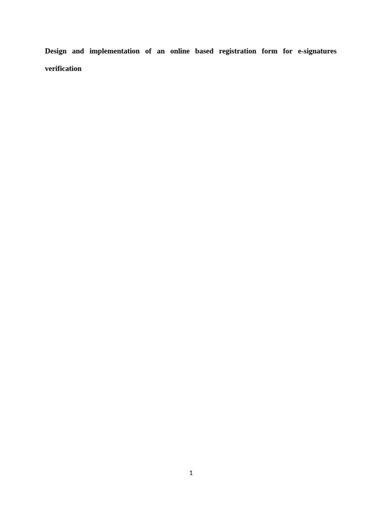 Chp1-3 Design and Implementation of An Online Based Registration Form ...