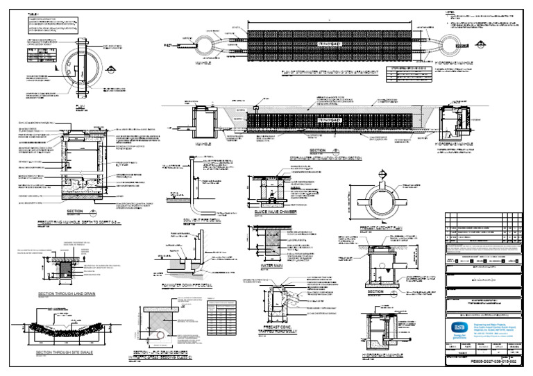 Manhole Hydrobrake Manhole: Section B | PDF | Pipe (Fluid Conveyance ...