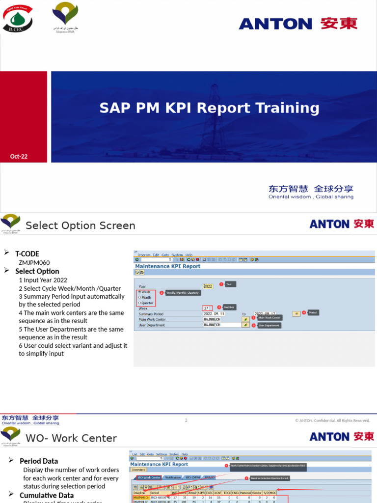 SAP PM KPI Report Training Guide | PDF | Computing | Software
