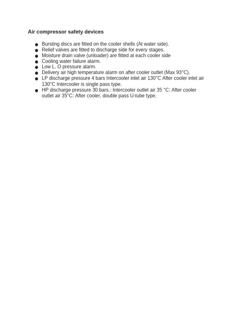Air Compressor Safety Devices | PDF | Technology & Engineering