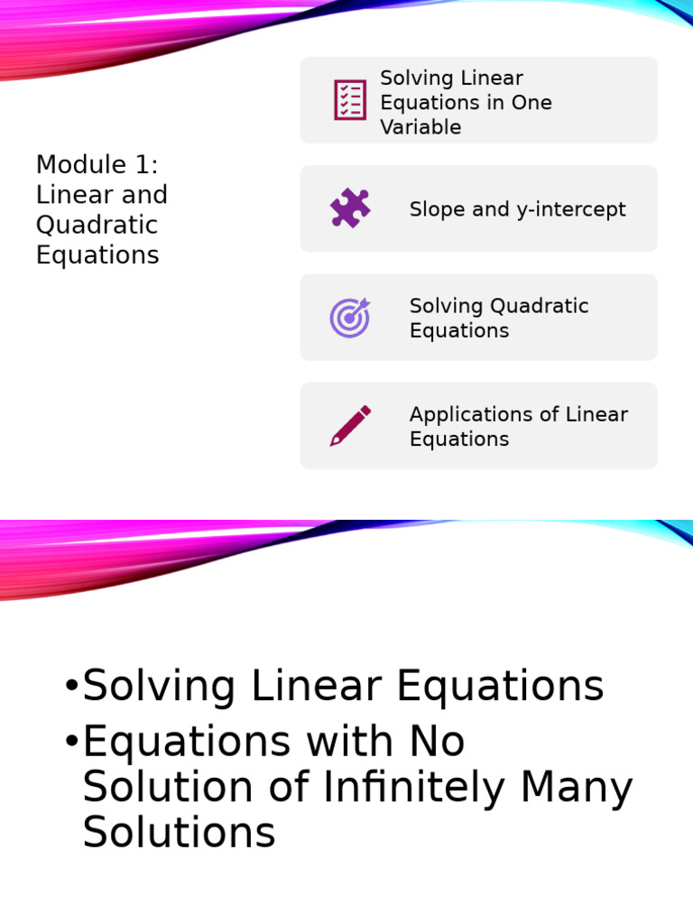 Module 1 PP | PDF | Polynomial | Quadratic Equation