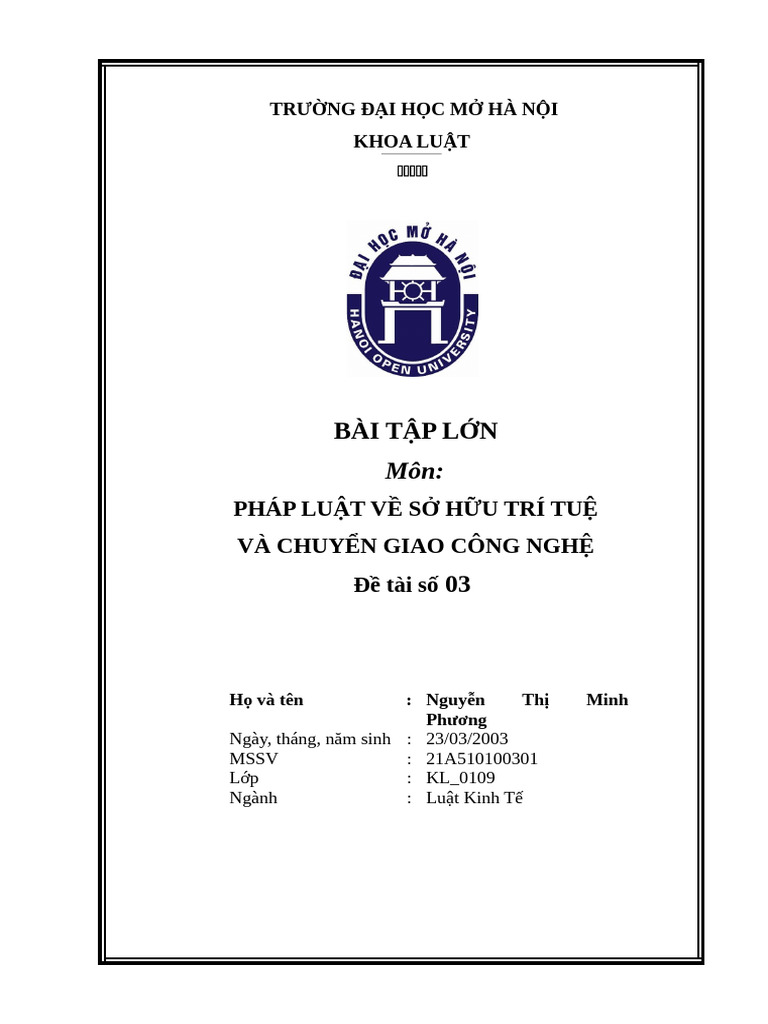 BTL-SHTT-Nguyễn Thị Minh Phương-21A510100301 | PDF