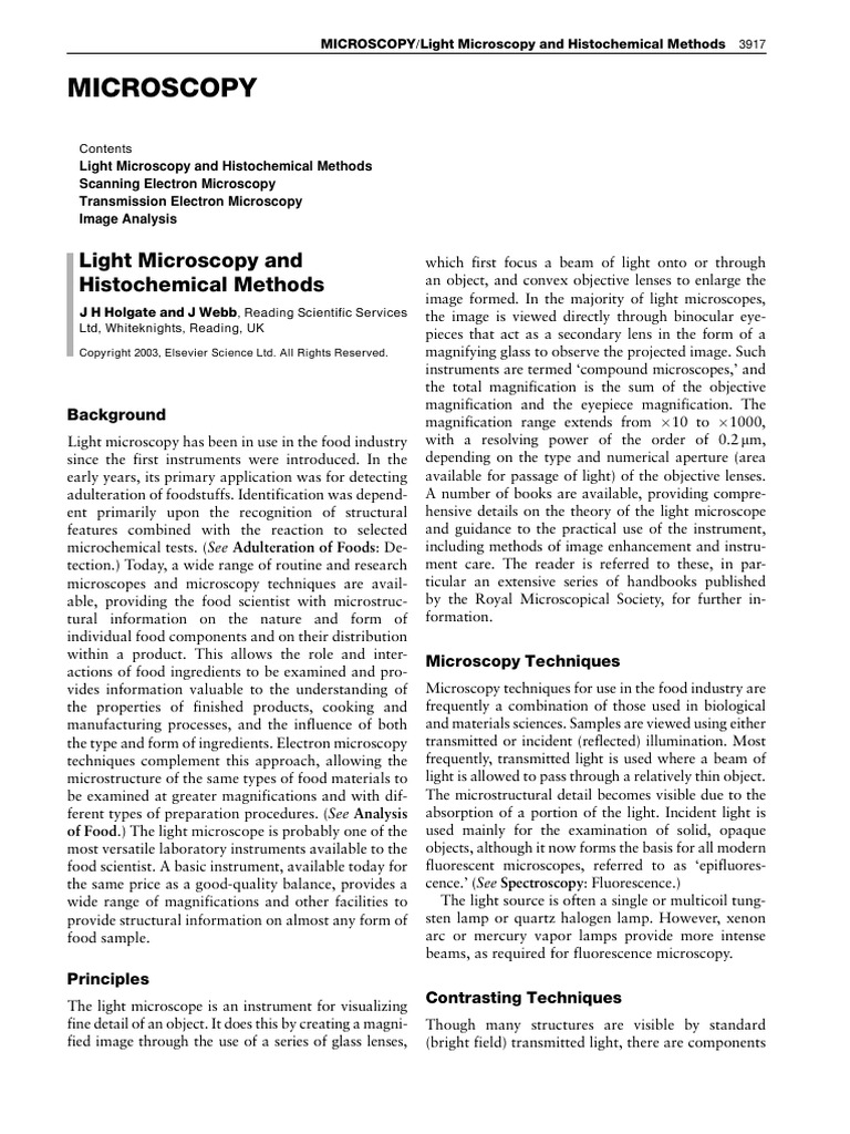 3 s2.0 B012227055X007781 Main | PDF | Microscope | Microscopy
