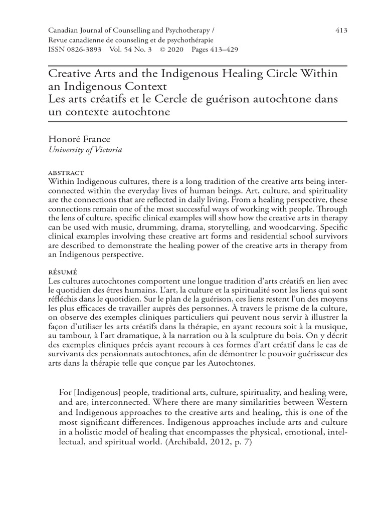 Indigenous Healing Through Creative Arts | PDF | Storytelling ...