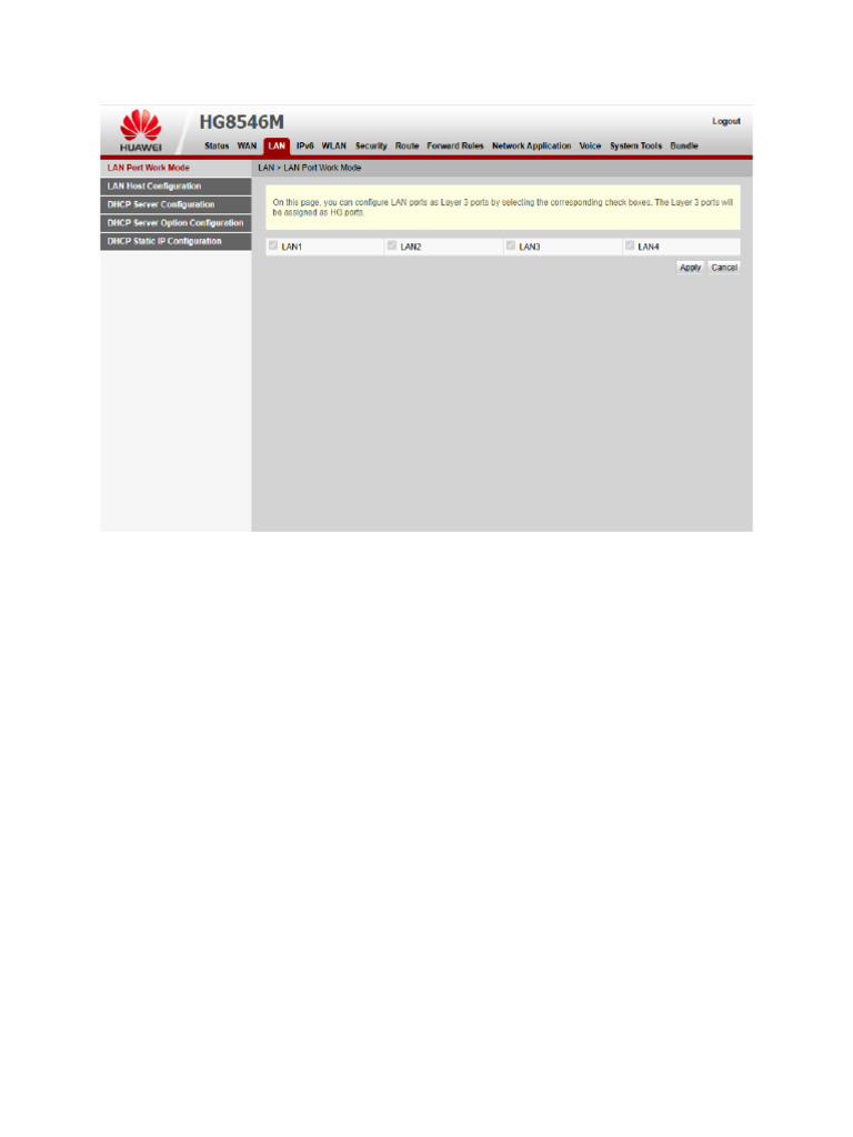 Huawei Onu LAN Config | PDF