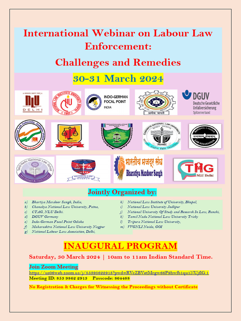 Labour Law Enforcement Webinar Inaugural Session 30 March 2024 | PDF | Computers