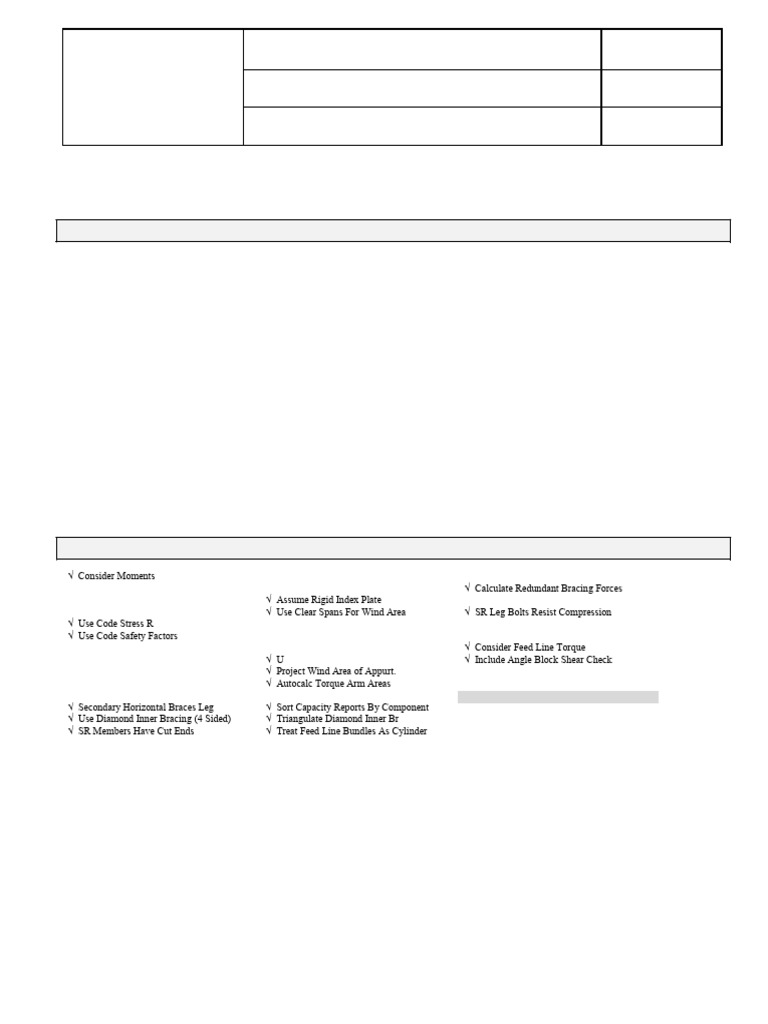 TOWER STRUCTURAL ANALYSIS REPORT | PDF | Stress (Mechanics) | Bending