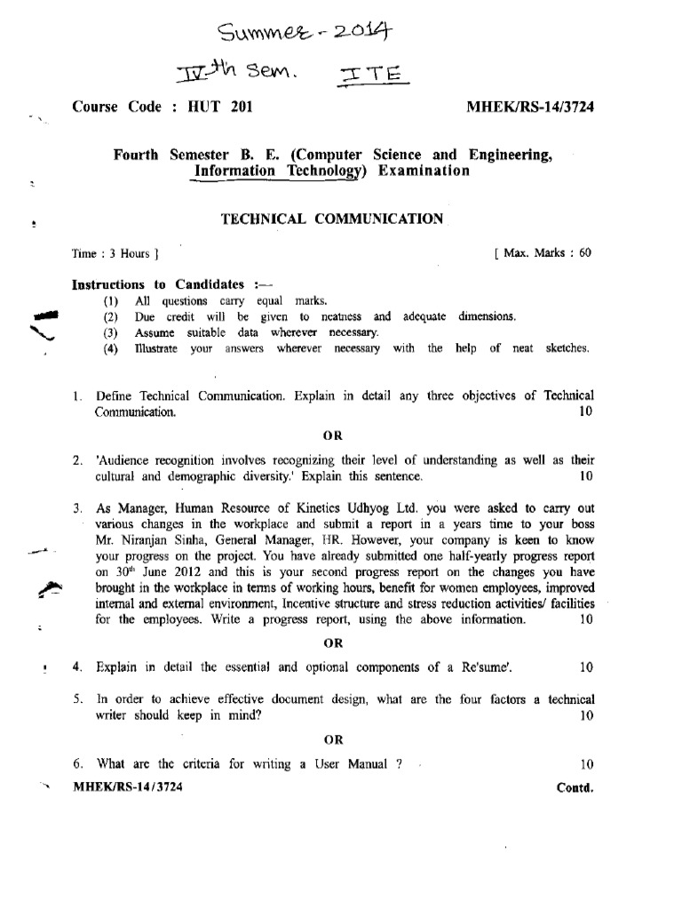 TECHNICAL COMMUNICATION | PDF