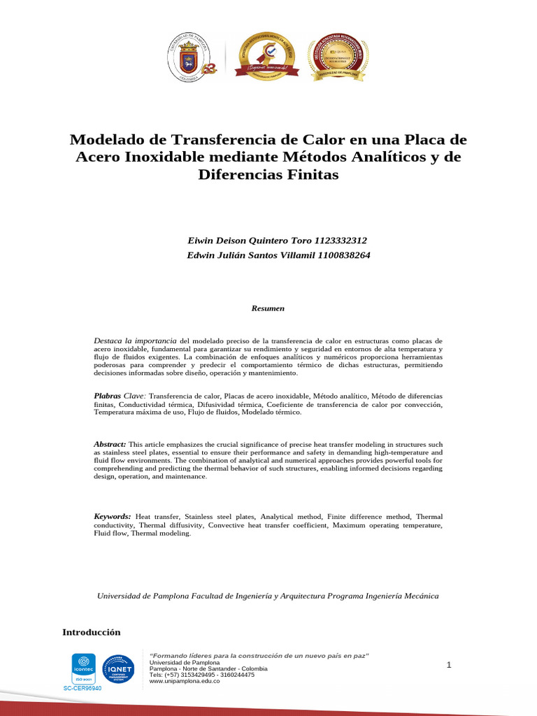 Articulo Termo II | PDF | Calor | Transferencia de calor
