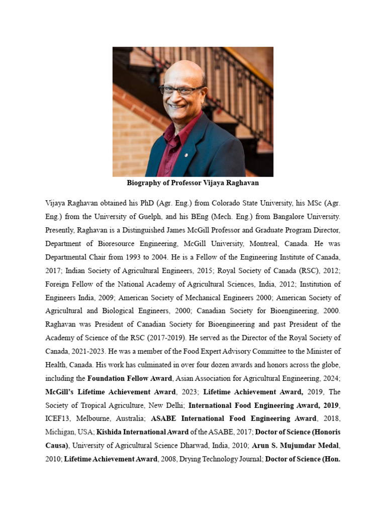 5th Speaker Prof Vijaya Raghavan Brief CV For ISAE Online Lecture 28-10 ...