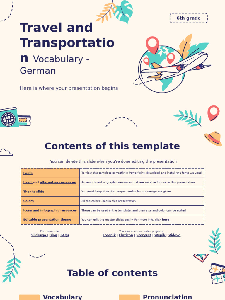 German Travel Vocabulary Guide | PDF | Planets | Vocabulary