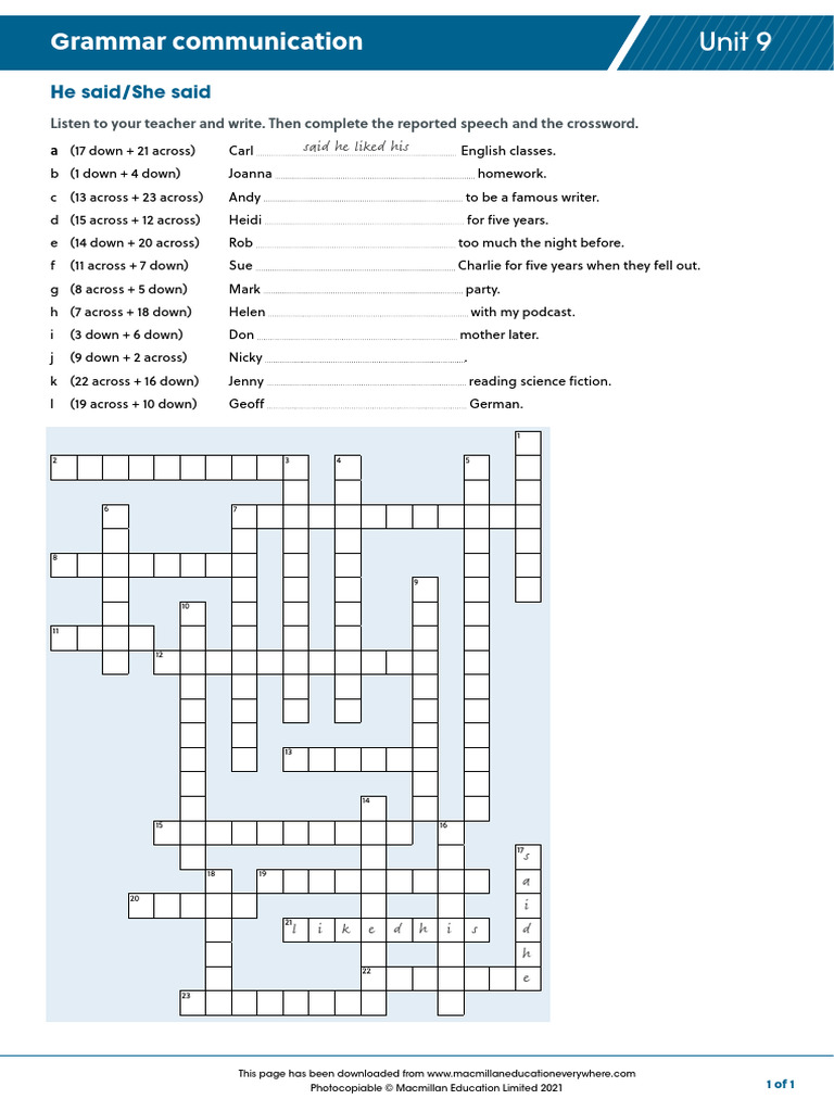 B1 U9 Grammar Communication | PDF