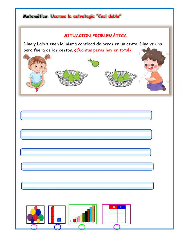 Ficha Usamos La Estrategia "Casi Doble" | PDF