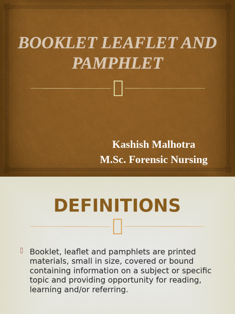 Booklet Leaflet and Pamphlet Rajveer | PDF | Learning | Human Communication