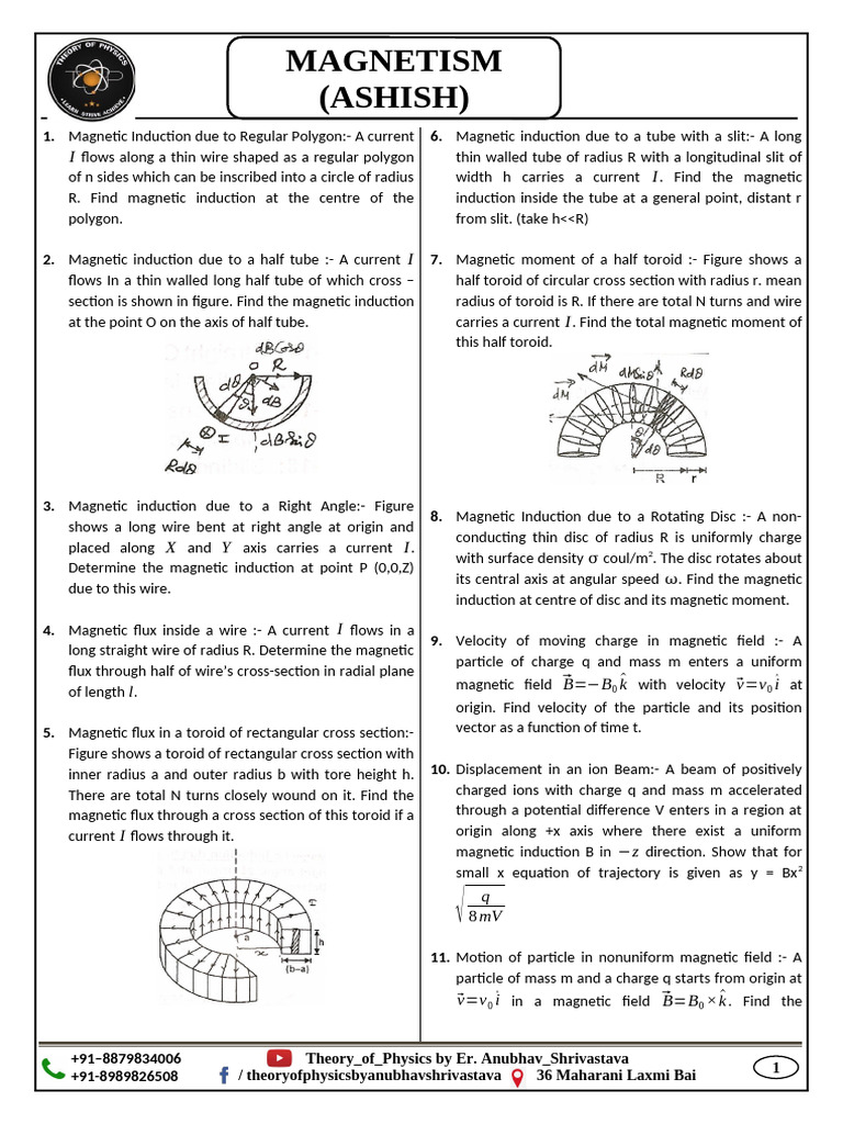 Magnetic Induction in Half Toroid | PDF | Inductor | Inductance