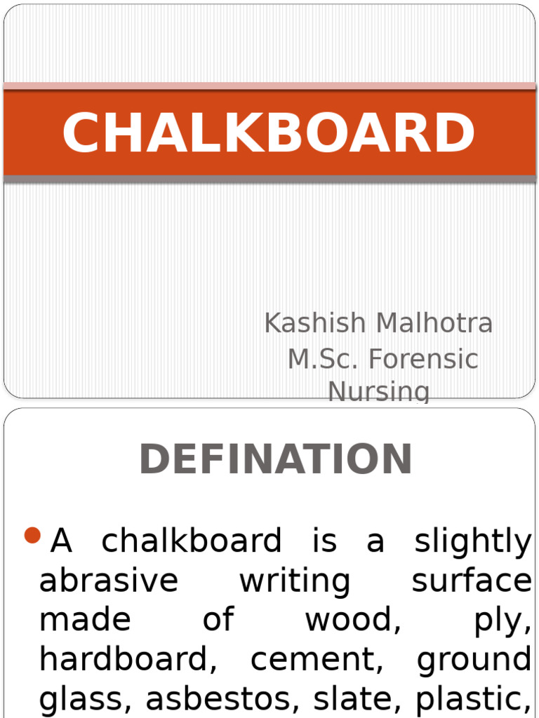 CHALKBOARD | PDF | Materials