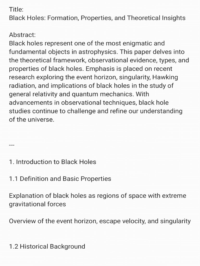 Black hole | PDF