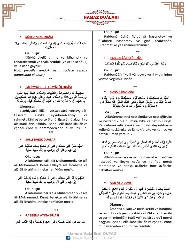 Namaz Dualari | PDF