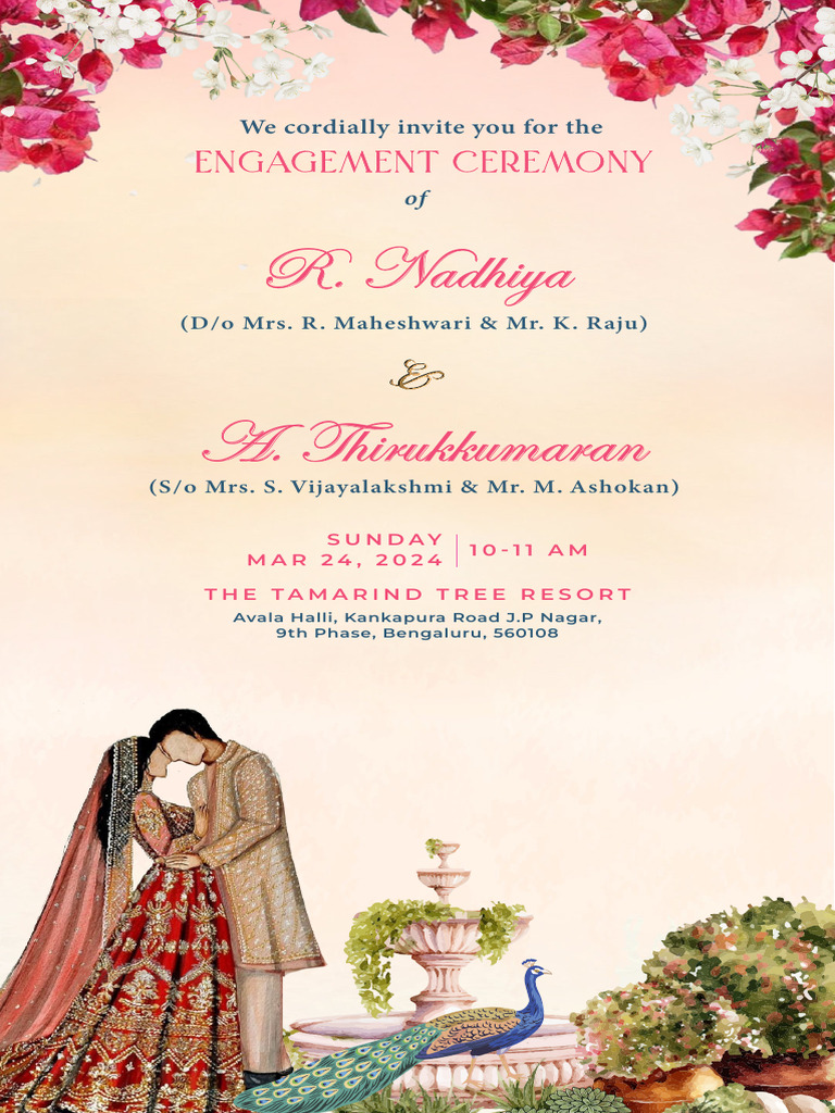 Nadhiya & Thiru's - Engagement Invitation | PDF