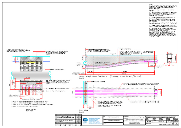 Typical Longitudinal Section - (Crossing Under Culvert/Service) | PDF | Trench