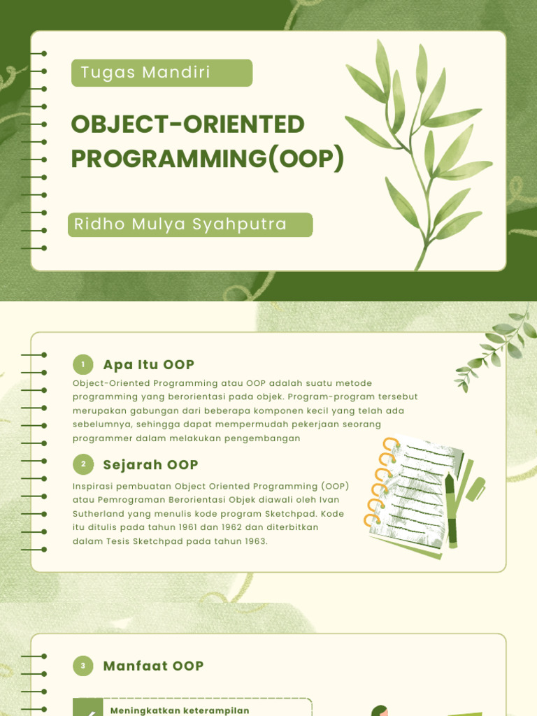 Pengenalan OOP untuk Siswa | PDF