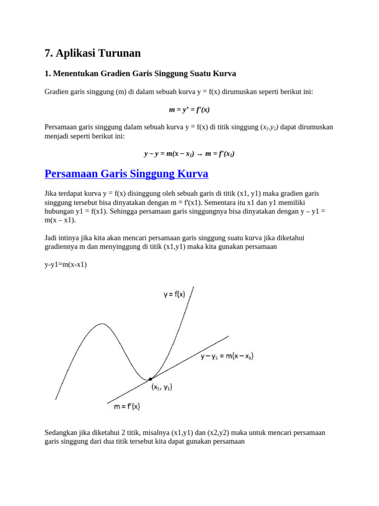 Aplikasi Turunan | PDF