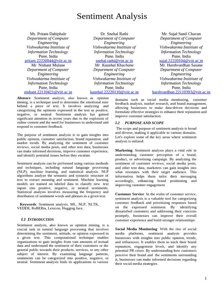 Understanding Sentiment Analysis Tools | PDF | Machine Learning | Learning
