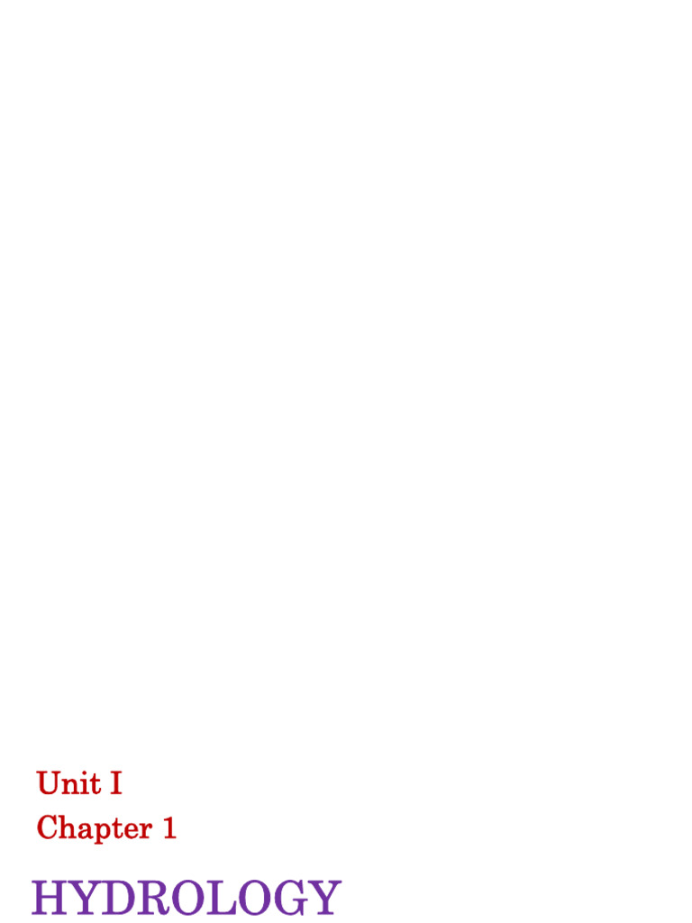 Unit 1 part 1 | PDF | Drainage Basin | Discharge (Hydrology)
