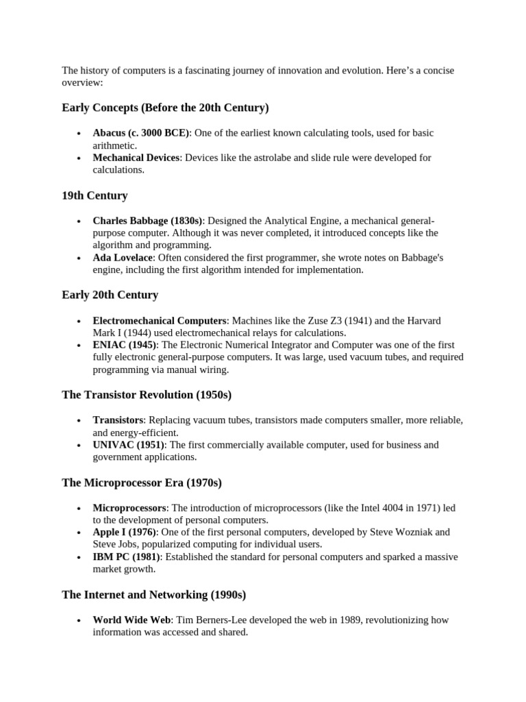 The History of Computers Is A Fascinating Journey of Innovation and ...