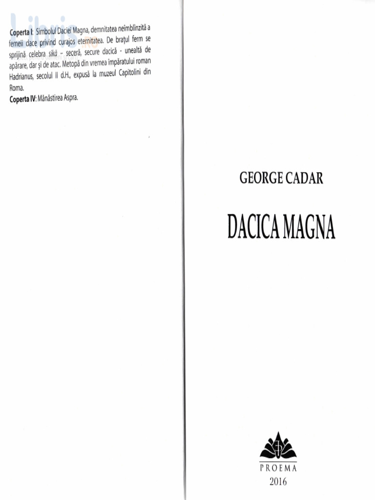 Dacica Magna. Istoria Ascunsa - George Cadar | PDF