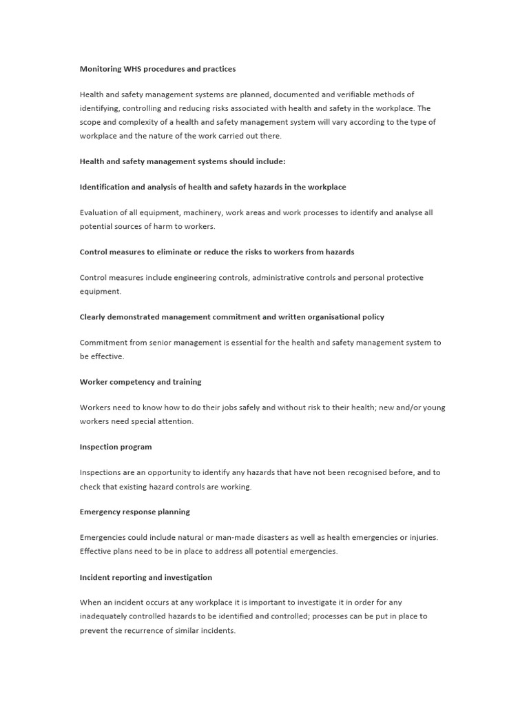 Topic 2 - Monitor Safe Work Practices | PDF | Occupational Safety And ...