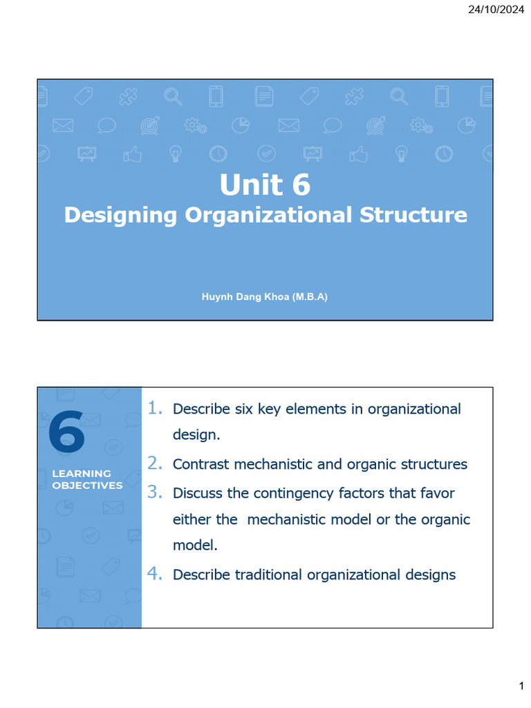 C6. Designing Organizational Structure | PDF | Organizational Structure ...