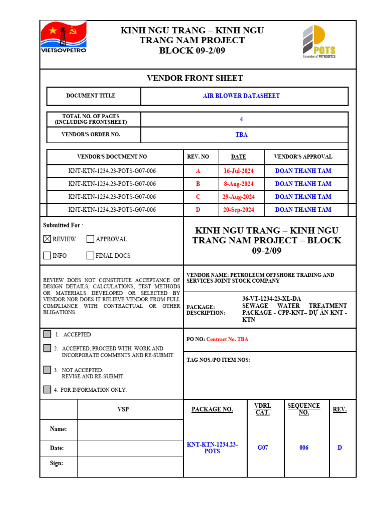 KNT-KTN-1234.23-POTS-G07-006 - D - Air Blower Datasheet | PDF | Mechanical Engineering