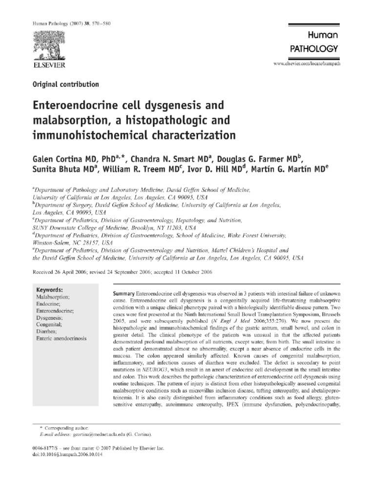 CORTINA Enteroendocrine Cell 2007 11pgs EFS | PDF