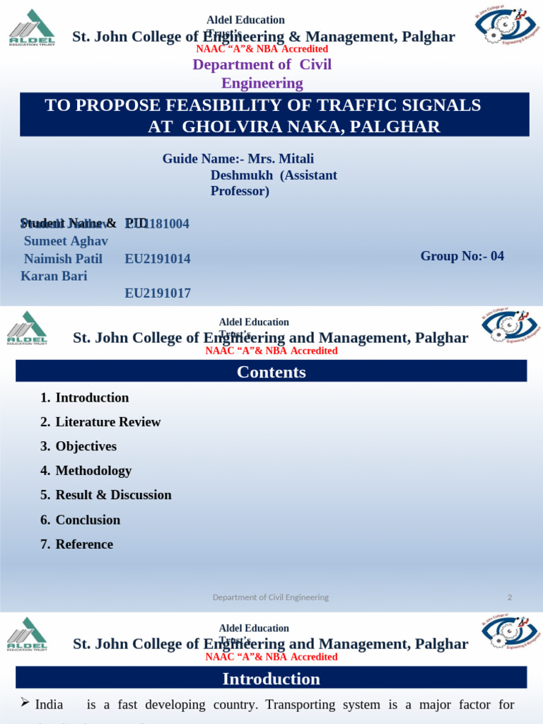 Major Project Grp-4 | PDF | Traffic | Intersection (Road)