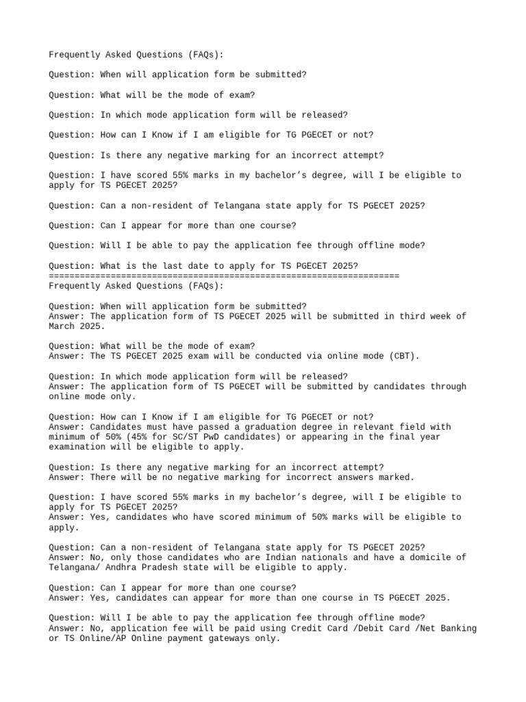 TS PGECET 2025 Application Guide | PDF | Payments