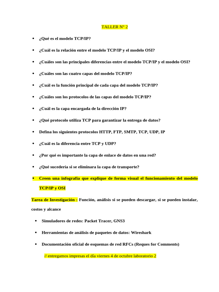 Taller N3 3ero BT DC | PDF