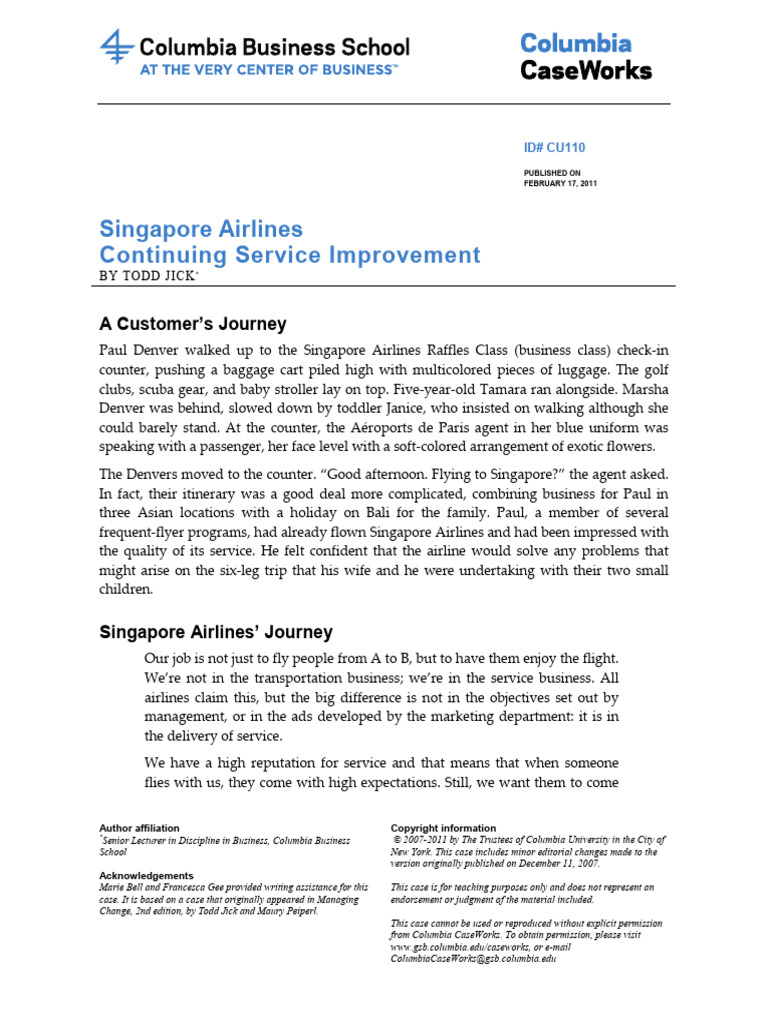 MKT 302 Case Study | PDF | Flight Attendant | Airlines